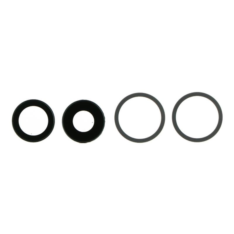 Camera Lens with Frame for iPhone 12, 12 Mini – Black – 4pcs – OEM